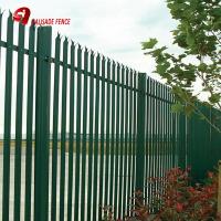 China Palisade Fence Panels 2700mm High Green/ Black Powder Coated Steel Industrial Galvanized Palisades Fence for sale