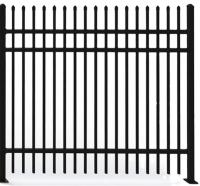 China Best Price Powder Coated Square Post  Wrought Iron Aluminum Fence Wrought Iron Aluminum Balcony Fence for sale