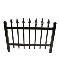 China Spear Top Galvanized Steel Wrought Iron Fence Rust Fencing, Trellis & Gates Tubular PICKET Fence Carbon Steel Metal White Pallet for sale