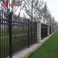 China Hot Dip Galvanized Tubular Picket Fence 1.8x2.4m Carbon Steel with AKZO NOBEL Powdercoat Finish for sale