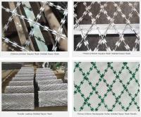 China 450mm Hot Dipped Galvanized Concertina Razor Wire Barbed Wire for Durable Outdoor Safety for sale