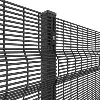 China Anping Clear View Galvanized PVC Coat 358 Black High Security Anti Climb Sustainable Dense Wire Mesh Curved Fence Panels Price for sale
