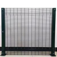 China Anping Clear View Galvanized PVC Coat 358 Black High Security Anti Climb Sustainable Dense Wire Mesh Curved Fence Panels Price for sale