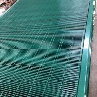 China Anping Clear View Galvanized PVC Coat 358 Black High Security Anti Climb Sustainable Dense Wire Mesh Curved Fence Panels Price for sale