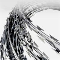 China Single Cross Concertina Flat Wholesale Razor Barbed Wire Mesh Fencing BTO22 BTO-25 28 30 CBT 45 60 65 Galvanized Stainless Steel for sale