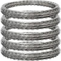 China Galvanized Stainless Steel BTO22 BTO-25 28 30 CBT 45 60 65 Single Cross Concertina Flat Razor Blade Barber Wire Mesh Fencing for sale