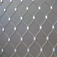 China Stainless Steel Ferrule Cable Mesh Aviary Wire Rope Mesh Customer Size Weave Wire Mesh for sale