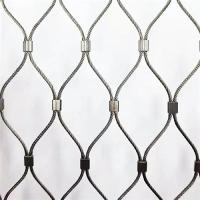 China Stainless Steel Ferrule Cable Mesh Aviary Wire Rope Mesh Customer Size Weave Wire Mesh for sale