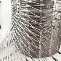 China Stainless Steel Ferrule Cable Mesh Aviary Wire Rope Mesh Customer Size Weave Wire Mesh for sale