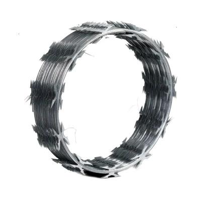 China Single Cross Concertina Blade Barbed Razor Wire Cbt65 60 45 Mesh Fencing for Farm Made for sale
