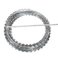 China Low Price Galvanized Stainless Steel Single Cross Concertina Barbed Razor Wire 800mm Coil Diameter 430mm 450mm 730mm 960mm for sale