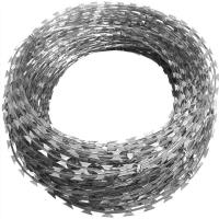 China BTO22 Galvanized Stainless Steel Single Loop Cross Concertina Flat Barbed Razor Wire Wholesale Blade Mesh Fence Price for sale
