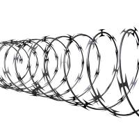 China Galvanized Stainless Steel BTO22 Single Loop Cross Concertina Mobile Security Razor Barbed Wire Barrier Blade Mesh Fence Price for sale