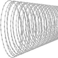 China Galvanized Stainless Steel BTO22 BTO-25 28 30 CBT 45 60 65 Single Cross Concertina Flat Expanded Razor Barbed Wire Fence Mesh for sale