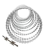 China Galvanized BTO22 BTO-25 28 30 CBT 45 60 65 Single Loop Cross Concertina Razor Mesh Fence for sale