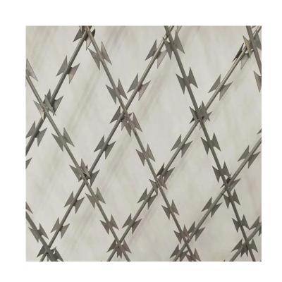 China Hot Galvanized Anping BTO22 BTO-25 28 30 CBT 45 60 65 Barbed Welded Razor Wire Mesh Fence for sale