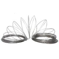 China Galvanized Stainless Steel Single Loop Cross Concertina Flat Blade Barbed Wire Roll - Razor Barbed Wire Fence for Out for sale