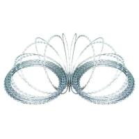 China BTO22 BTO-25 28 30 CBT 45 60 65 Galvanized Stainless Steel Single Cross Concertina Flat Security Razor Wire Fence Barbed Mesh for sale