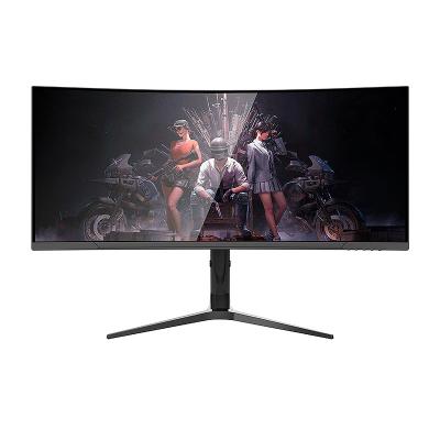 China 34-Inch Curved Gaming Monitor 3440×1440 165Hz 3ms Response with Adaptive Sync Technology for sale