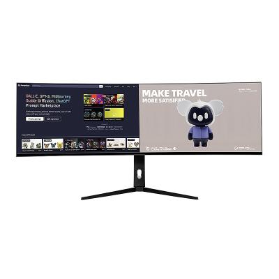 China 49 Inch Curved Gaming Monitor 5120x1440 Dual QHD 144Hz 2ms Response Ultra-Wide Display for sale