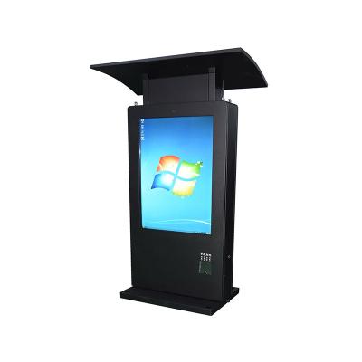 China 65-Inch IP65 Waterproof Outdoor Digital Display Kiosk with 2000cd/m² Brightness and 10-Point Touch Screen for sale