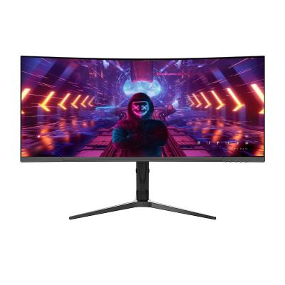 China 34 Inch Curved Gaming Monitor 3440x1440 180Hz IPS LCD Display OEM for sale