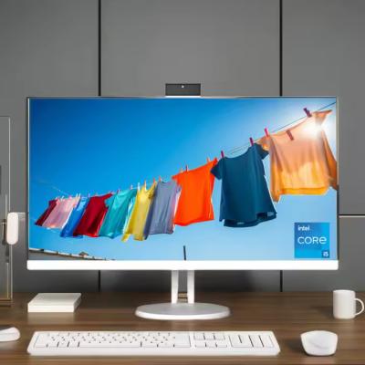 China OEM 23.8 Inch FHD All-in-One PC Intel Core i3 i5 i7 16GB RAM 1TB SSD Windows 10 Pro White for sale