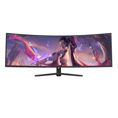 China 49 Inch Ultrawide Curved Gaming Monitor 4K 144Hz 1ms Response 21:9 VA Panel Black for sale