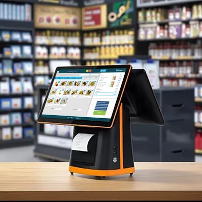 China 15.6 Inch Touch Screen All-in-One POS System with Intel i5 CPU, 4GB RAM, and 128GB SSD for Restaurants and Retail for sale