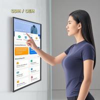 China USB PCAP 4K Capacitive Touch Screen Panel 32 to 65 Inch Interactive Kiosk Monitor for sale