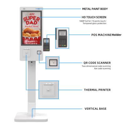 China 21.5 to 32 Inch Floor Standing Touch Screen Self Service Payment Kiosk 1080P IPS for sale