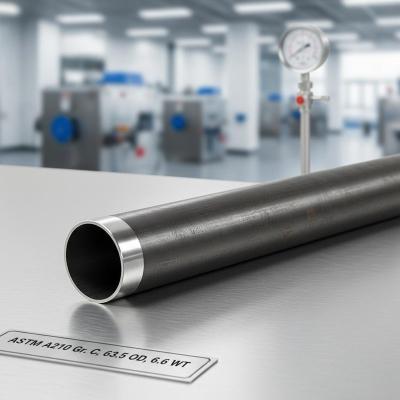 China ASTM A210 Grade C Seamless Boiler Tube 63.5mm OD 6.6mm WT for HRSG Economizer for sale