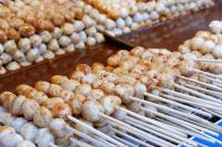 China Automatic Soft Candy Meat Balls Icecream Stick Inserting Machine for sale