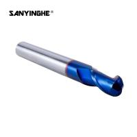 China CNC Solid Carbide Tungsten Milling Cutters 2 Flute Ball Nose End Mill For Steel for sale