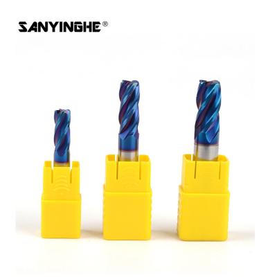 China HRC65 Corner Radius Solid Carbide End Mills 4 Flutes Nano Coating Milling Cutting Tools for sale