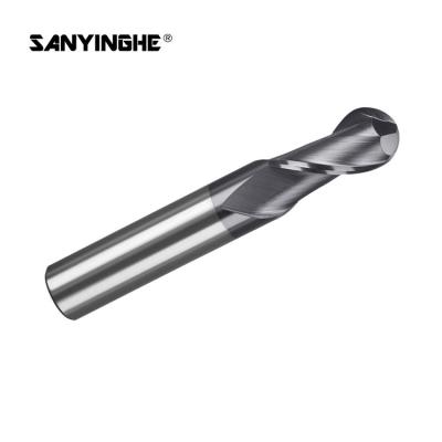 China Round Carbide Ball Nose End Mills CNC Tools Tungsten Milling Cutter Spherical End Mill for sale