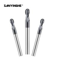 China Round Carbide Ball Nose End Mills CNC Tools Tungsten Milling Cutter Spherical End Mill for sale