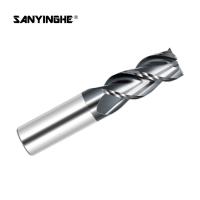 China 65 Degrees Tungsten Carbide Square End Mill 2 3 4 6 Flute Flat Milling Cutter for sale