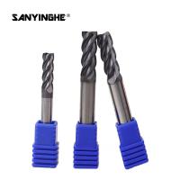 China 65 Degrees Tungsten Carbide Square End Mill 2 3 4 6 Flute Flat Milling Cutter for sale
