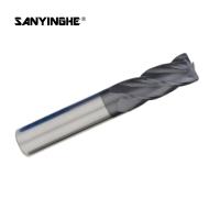 China HRC55 Cnc End Mills Ball Nose 4 Flutes End Mill Solid Tungsten Carbide Milling Cutting Tool for sale