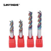 China 3 Flute Carbide Square End Mill Slot Milling Cutter HRC65 Tool For Aluminum for sale