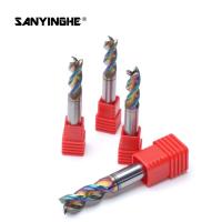 China 3 Flute Carbide Square End Mill Slot Milling Cutter HRC65 Tool For Aluminum for sale