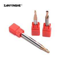 China HRC55 HRC63 Carbide Ball Nose End Mills Milling Cutter 2 Flute Router Bits for sale