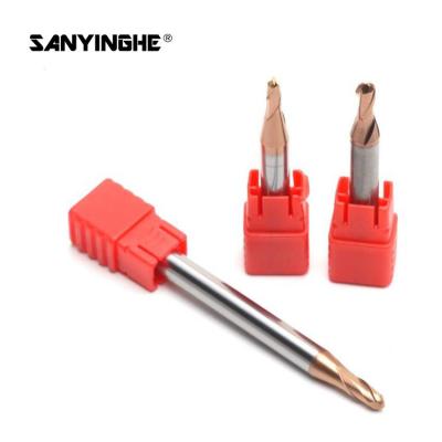 China HRC50 4 Flute Solid Carbide Ball Nose End Mills  R2xD4x50L  Tungsten Carbide Milling Cutters for sale