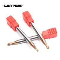 China HRC55 HRC63 Carbide Ball Nose End Mills Milling Cutter 2 Flute Router Bits for sale