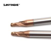 China HRC55 HRC63 Carbide Ball Nose End Mills Milling Cutter 2 Flute Router Bits for sale