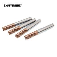 China 4 Flute Square Solid Carbide End Mills 6mm Tungsten Milling Cutter CNC Router Bits for sale