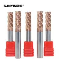 China 4 Flute Square Solid Carbide End Mills 6mm Tungsten Milling Cutter CNC Router Bits for sale