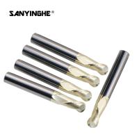 China HRC65 Two Flutes CNC Machine Cutting Tools R2.5 R3 Carbide End Mill Bits for sale