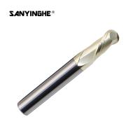 China HRC65 Two Flutes CNC Machine Cutting Tools R2.5 R3 Carbide End Mill Bits for sale